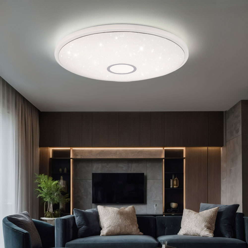 LED ceiling light with starry sky, remote control, CONNOR | ETC Shop ...
