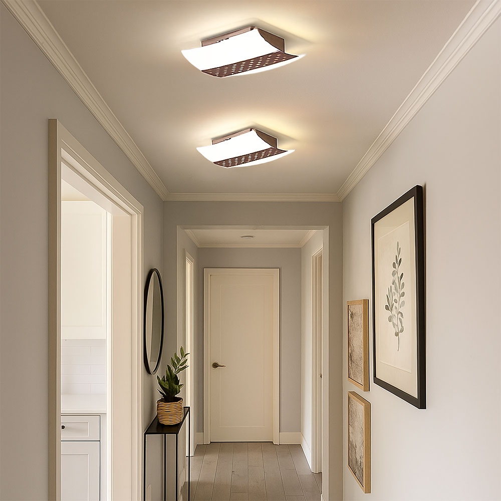 Set of 2 LED ceiling lights made of metal and glass, SARAH | ETC Shop ...