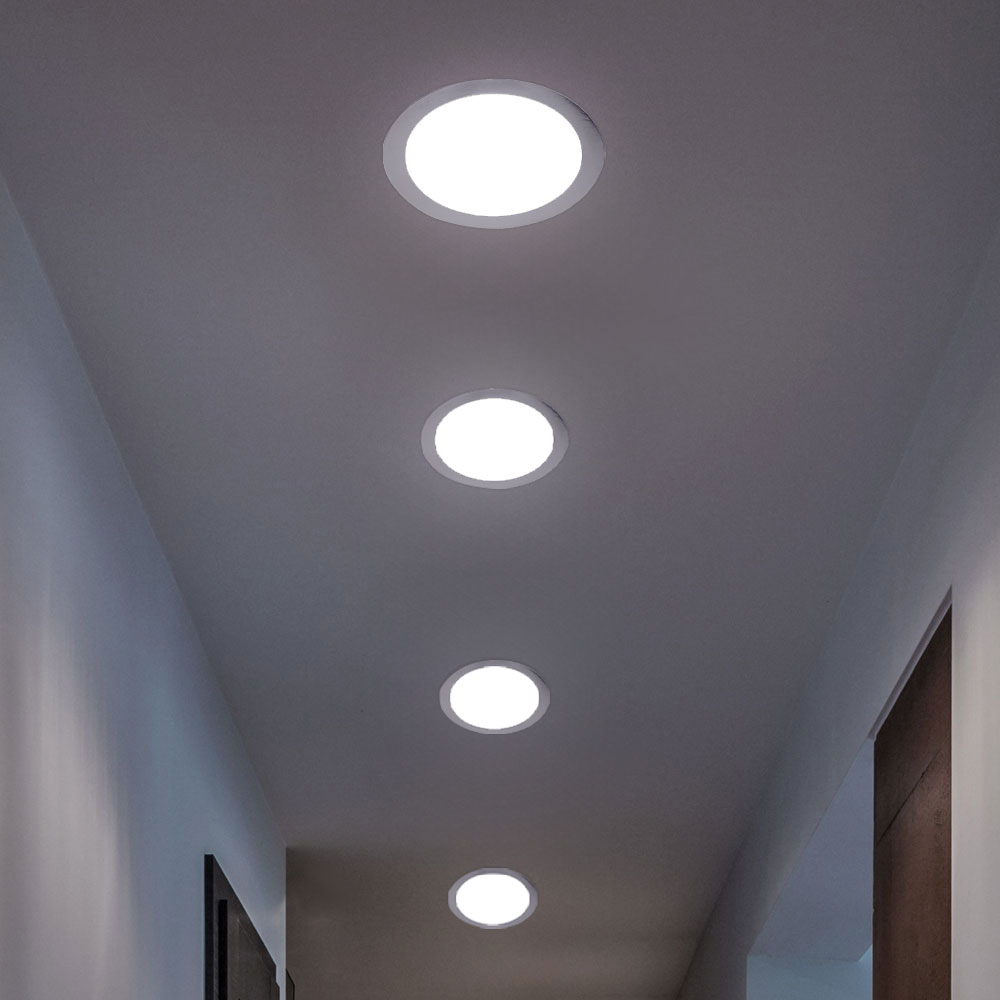 LED recessed spotlight ceiling lamp kitchen light recessed spot chrome ...