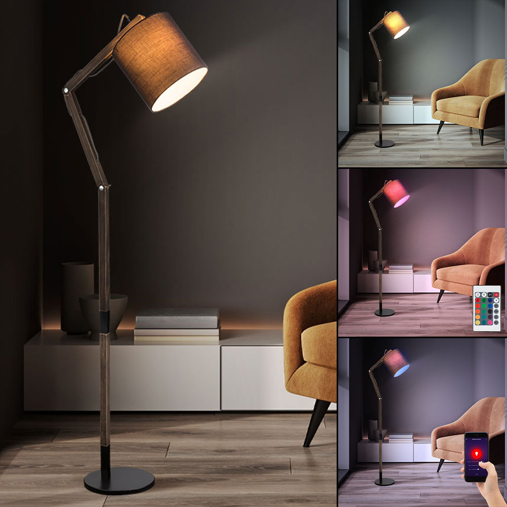 Smart Home RGB LED floor lamp, flexible joints, H 172 cm | ETC Shop ...