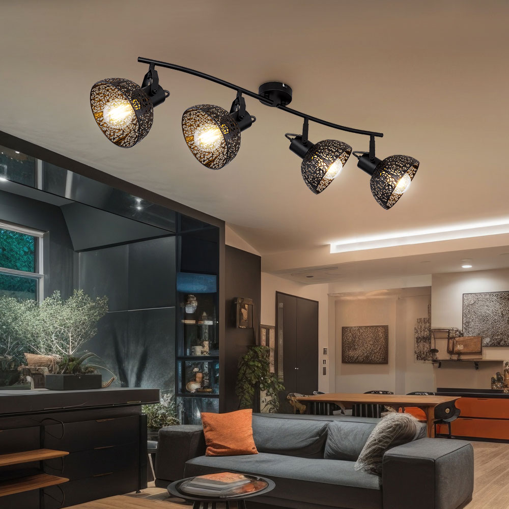 Spot plafond, noir, spots orientables, L 87 cm PANTALLA | ETC Shop ...