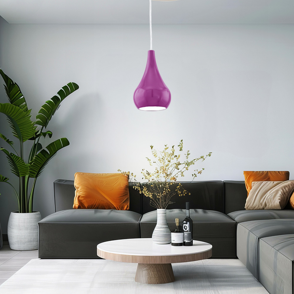 Design pendulum hanging lamp dining room purple ceiling hall lamp in a ...