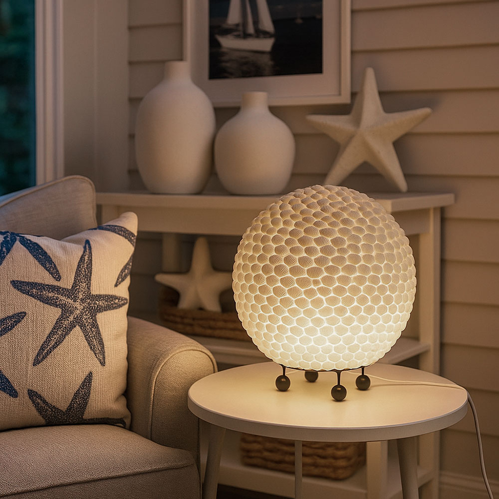 Shell table lamp living and sleeping room lighting ball design lamp ...