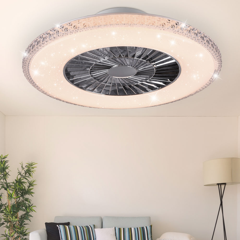 Round Ceiling Fan With Light | Shelly Lighting