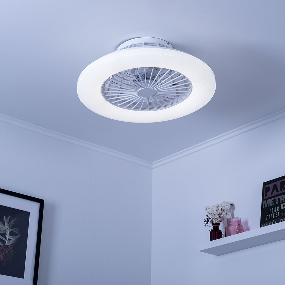 Anderson 22 In Indoor Outdoor White Ceiling Fan With Light | Shelly ...