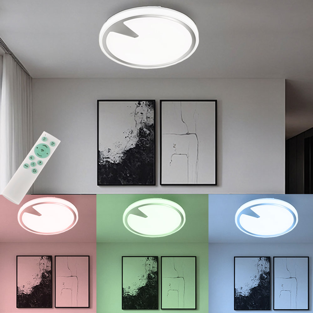 Smart RGB LED ceiling light remote control daylight lamp dimmable controllable via app Handy ...