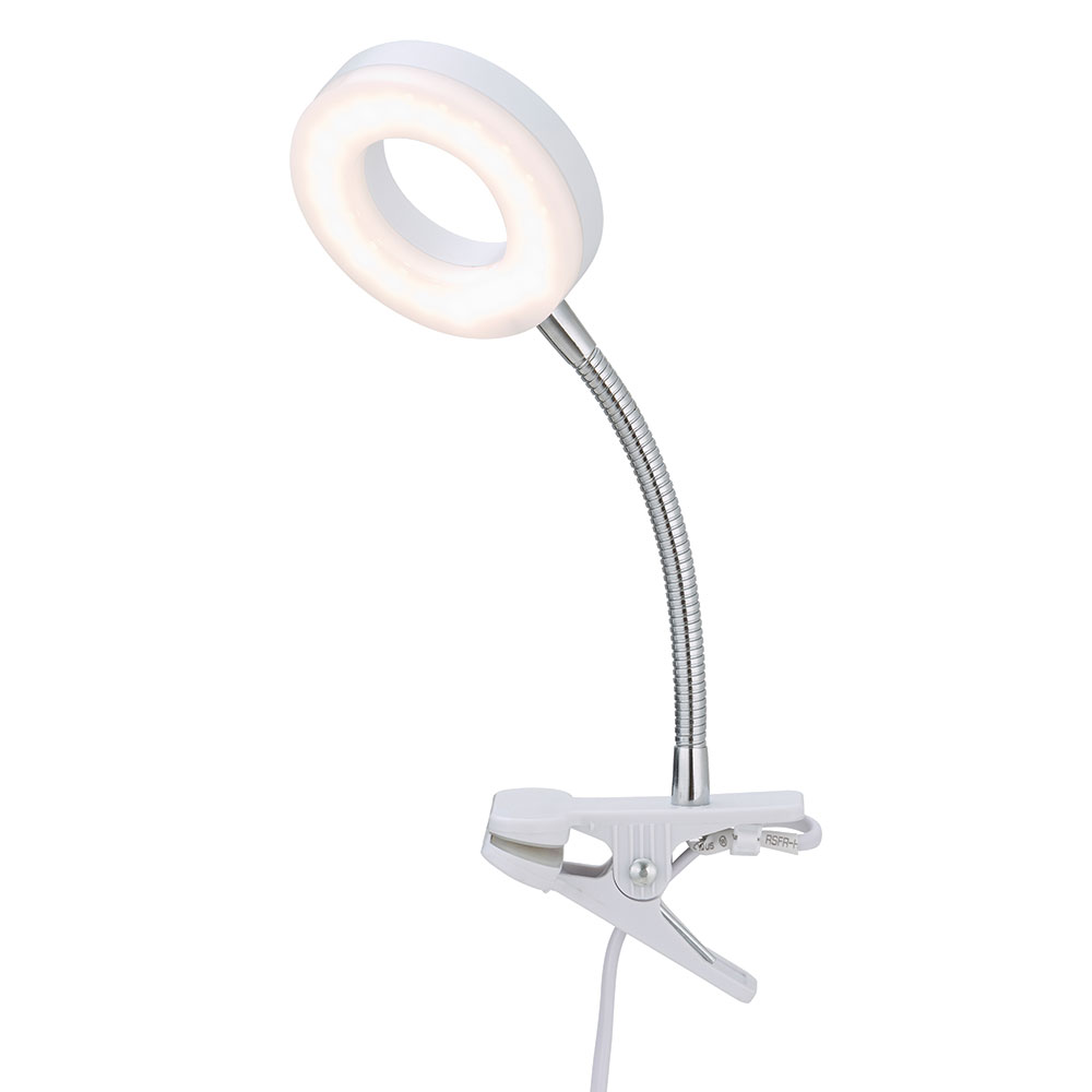 Clamp lamp white clamp lamp clamp lamp LED with plug, table lamp ...