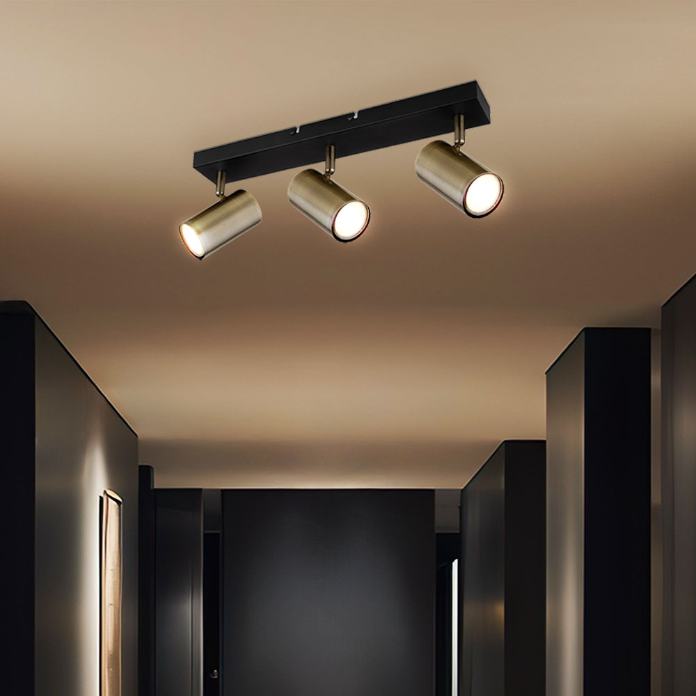 Brass Ceiling Light Spot Modern Brass Spotlight Single Track Lighting
