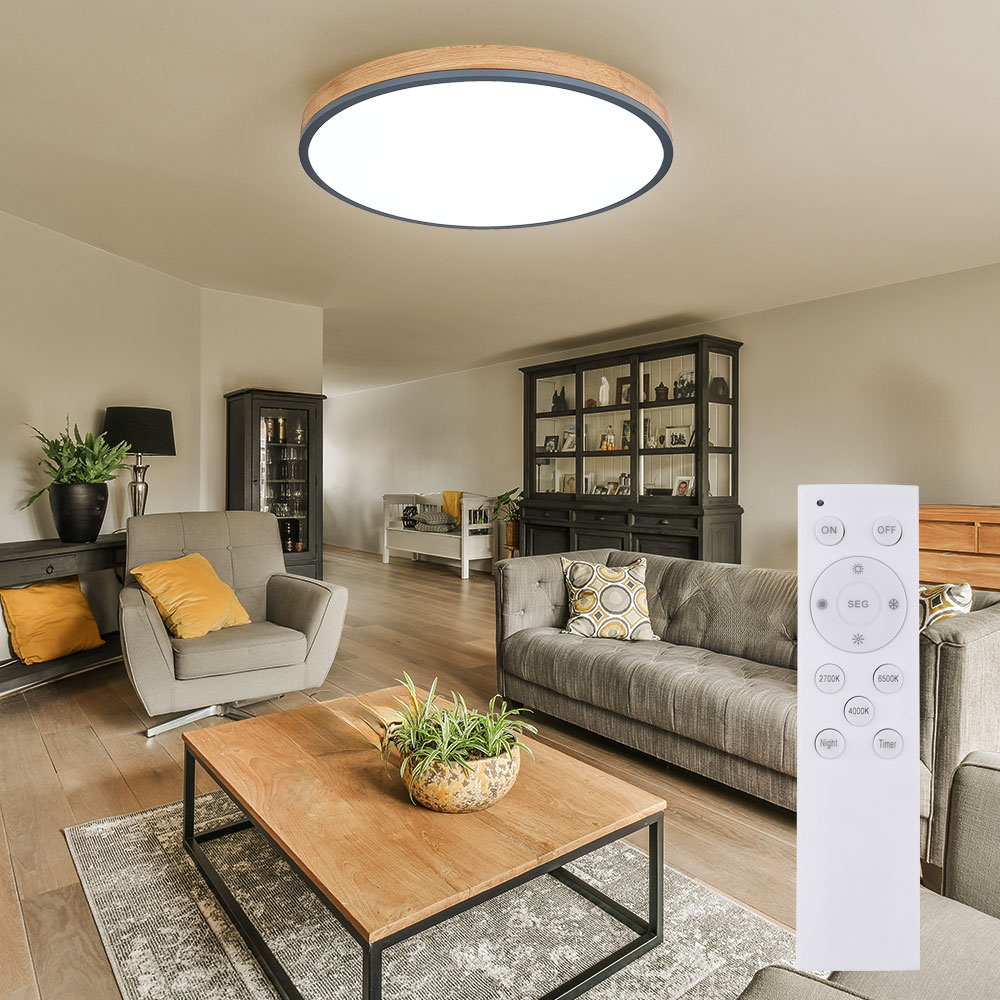 Ceiling lamp with remote control LED ceiling lamp, dimmable, living ...