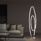 LED Stehleuchte dimmbar Modern Wohnzimmerleuchte stehend chrom ...