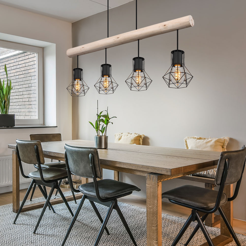 H ngelampe Pendelleuchte Esstischlampe Industrial Holzlampe