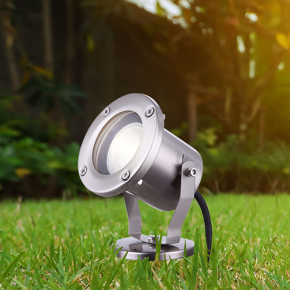 Garden light GU10 with ground spike outdoor spotlight ground garden spotlight IP65 spotlight swiveling App control Smart RGB LED 4.5W 290Lm DxH 9.8x30.5 cm ETC Shop lamps furniture technology househol...