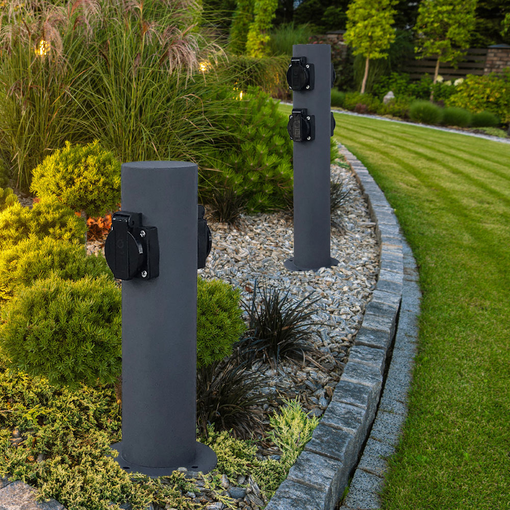 Socket pillar outdoor garden socket for outdoor use Power pillar garden ...