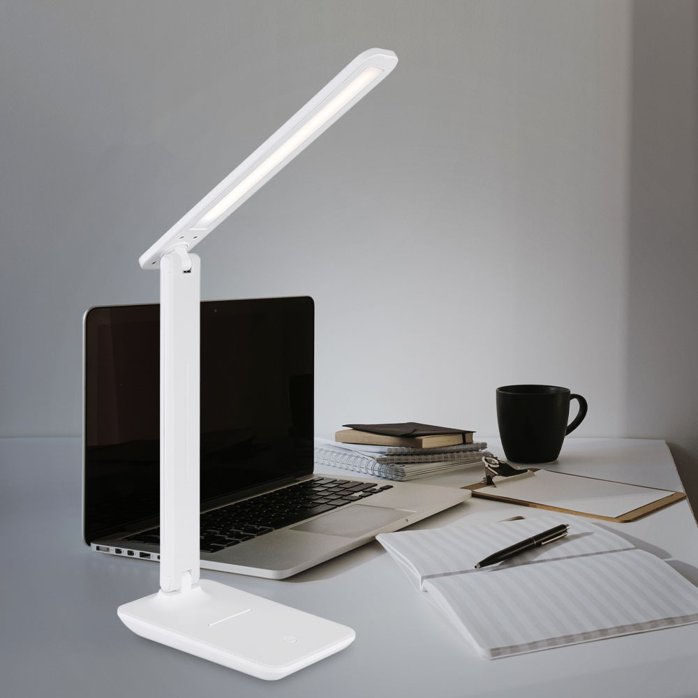 LED Tischleuchte, Touchdimmer, beweglich, Kunstleder, H 50cm | ETC Shop