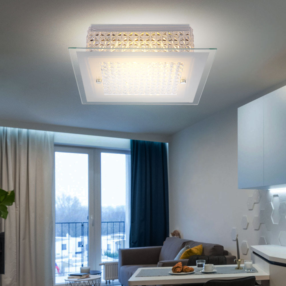 LED ceiling light crystals crystal light glass opal ceiling lamp living ...