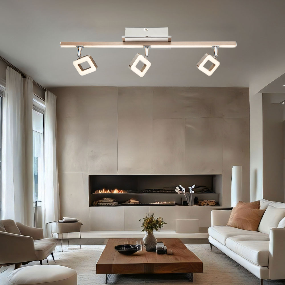 LED ceiling light, chrome, movable spotlight, L 61.5 cm | ETC Shop ...