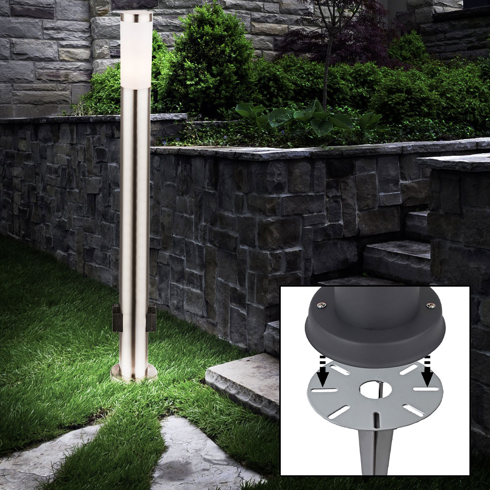 Outdoor standing lamp sockets stainless steel stand plug lamp garden ...