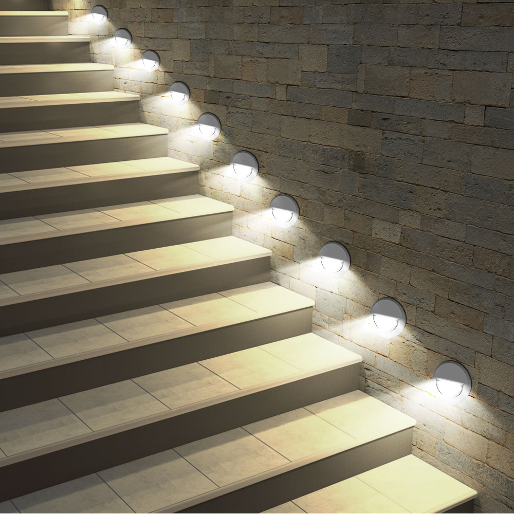 Exterior Led Stair Lights Set Of 2 LED Step Lights Outside, IP65,
