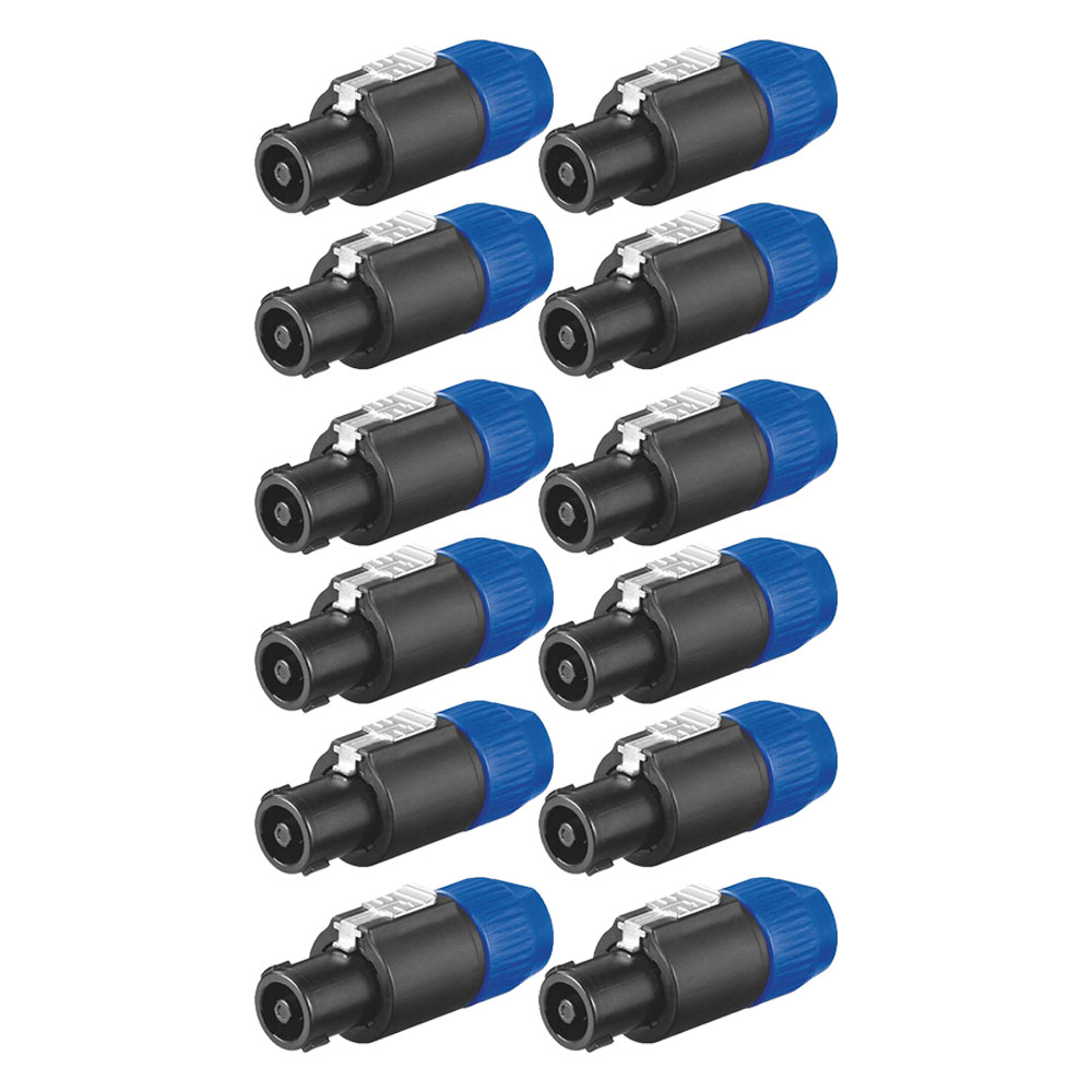Set of 12 PA speaker plugs, cable plug 4-pin | ETC Shop: lamps ...