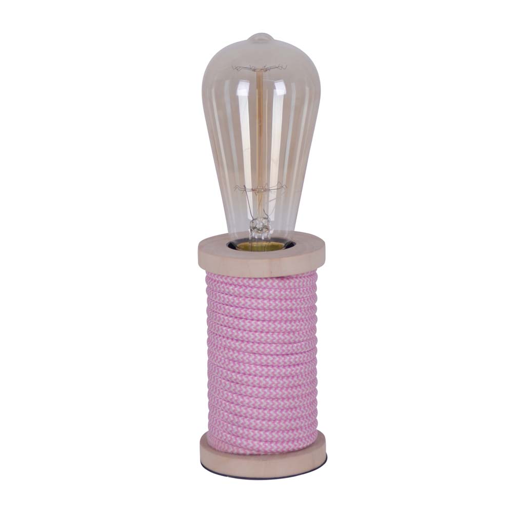 Tischlampe Tischleuchte Wohnzimmerlampe Retro Beistelllampe E27 pink H ...