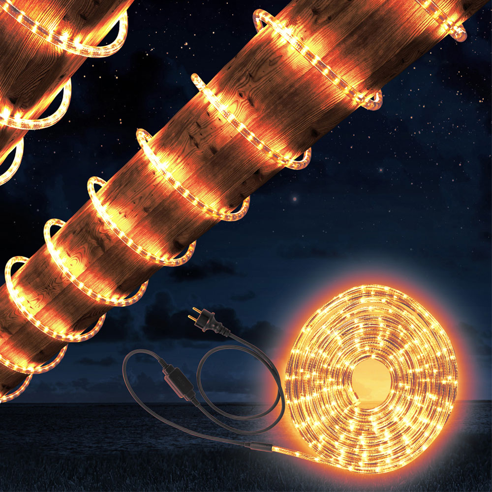 LED light hose yellow 1.5 m supply cable plug inside outside length 9 m ...