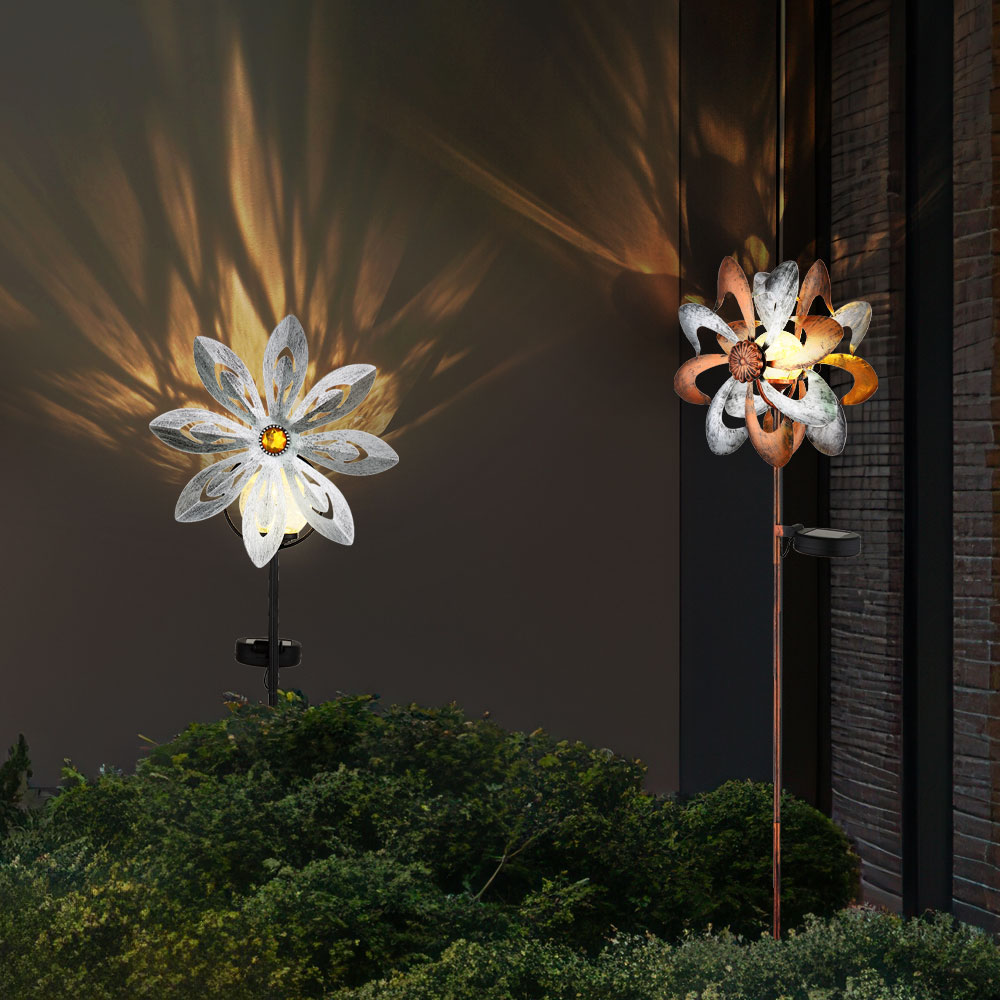 Solar light wind wheel solar lamp ground spike garden decoration solar ...