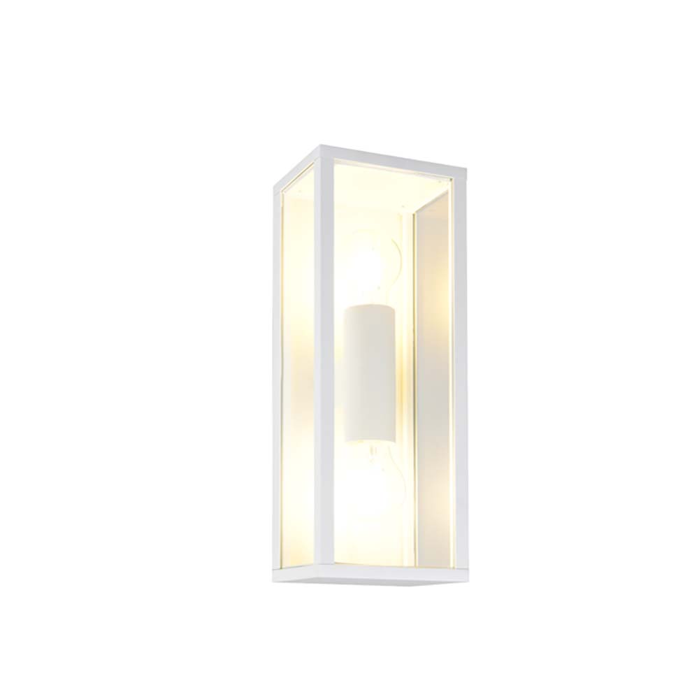 Wandleuchte, Außenlampe, Aluminium, weiß matt, IP44, H 38cm | ETC Shop