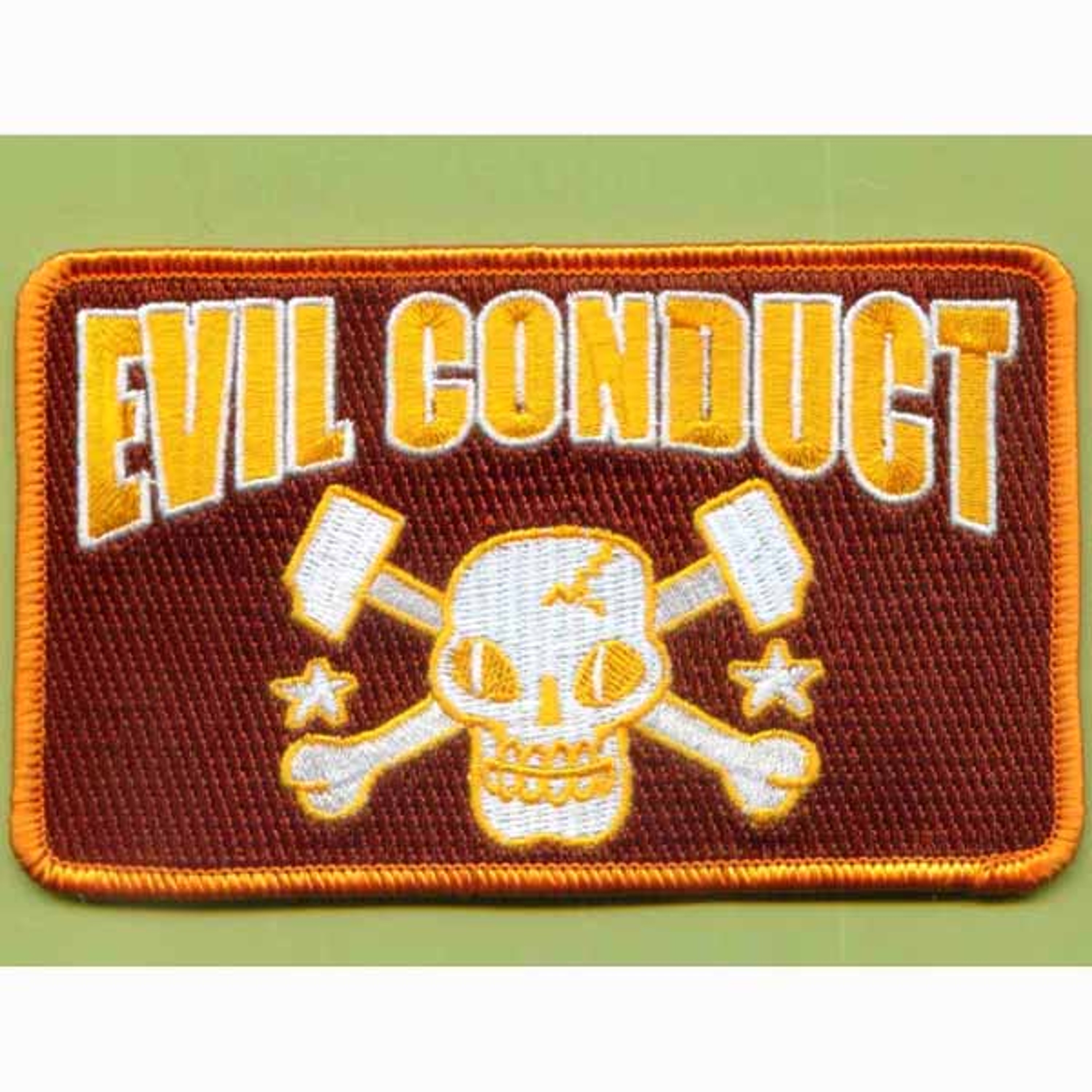 Evil Conduct (Skull- braun) - Patch, embroidered | randaleshop.de