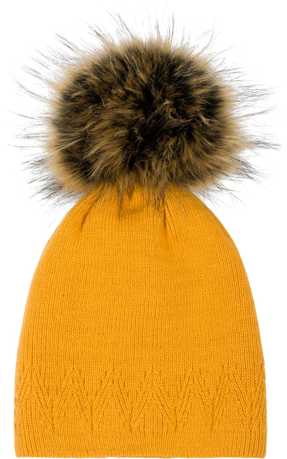 Strick Bommelmütze mit Zacken Muster | styleBREAKER Your Fashion Trend Shop