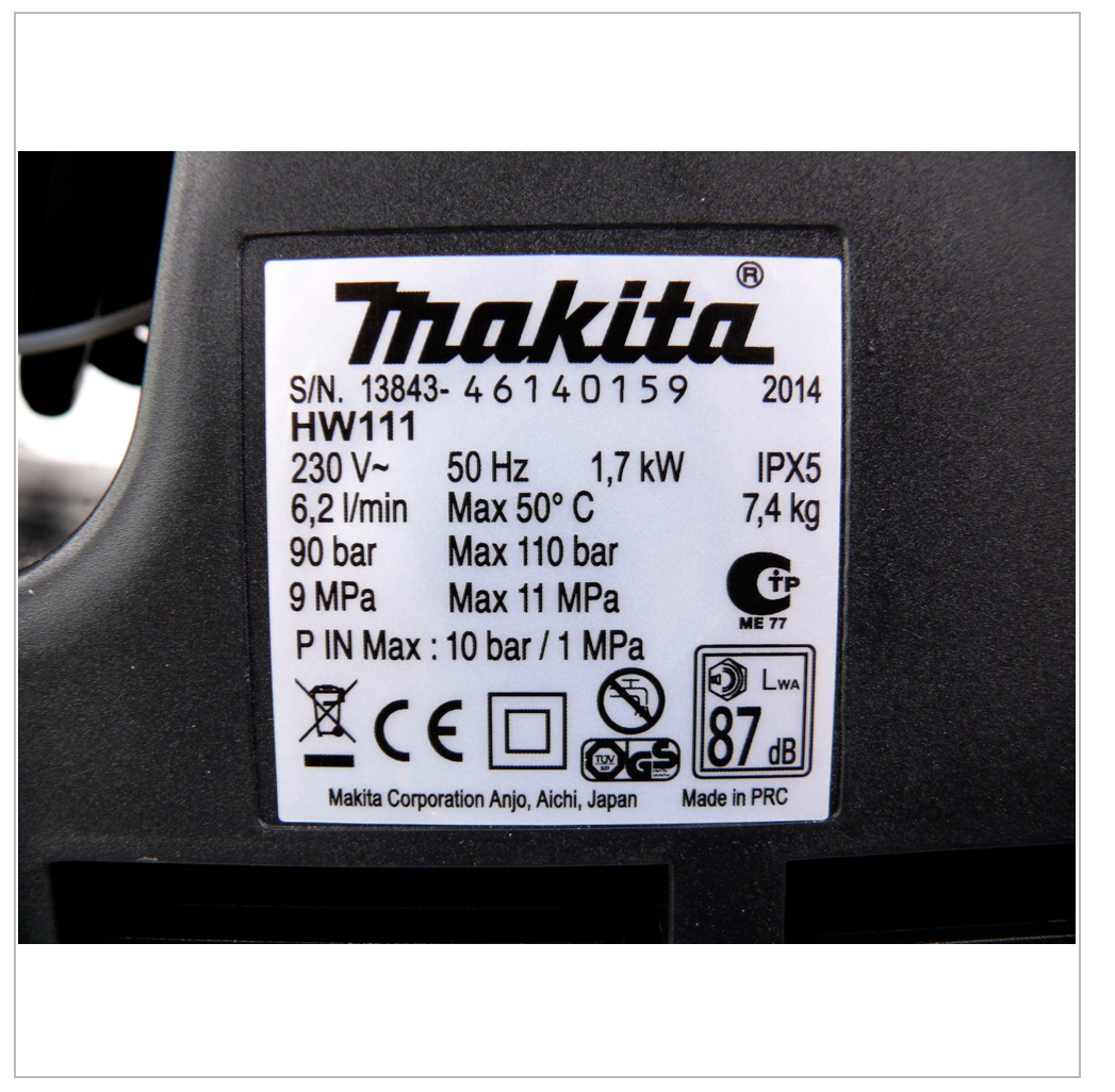 Makita HW 111 / 1.7 kW Kompakt Hochdruckreiniger | eBay