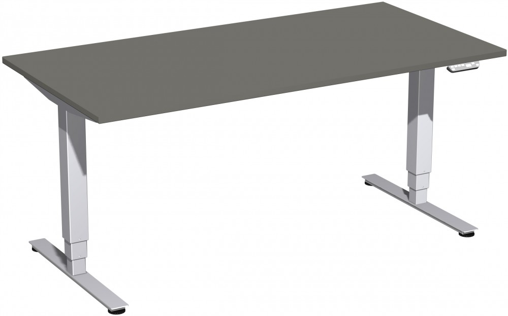 Elektrisch höhenverstellbarer Schreibtisch Elektro Pro+, Rechteckform ...