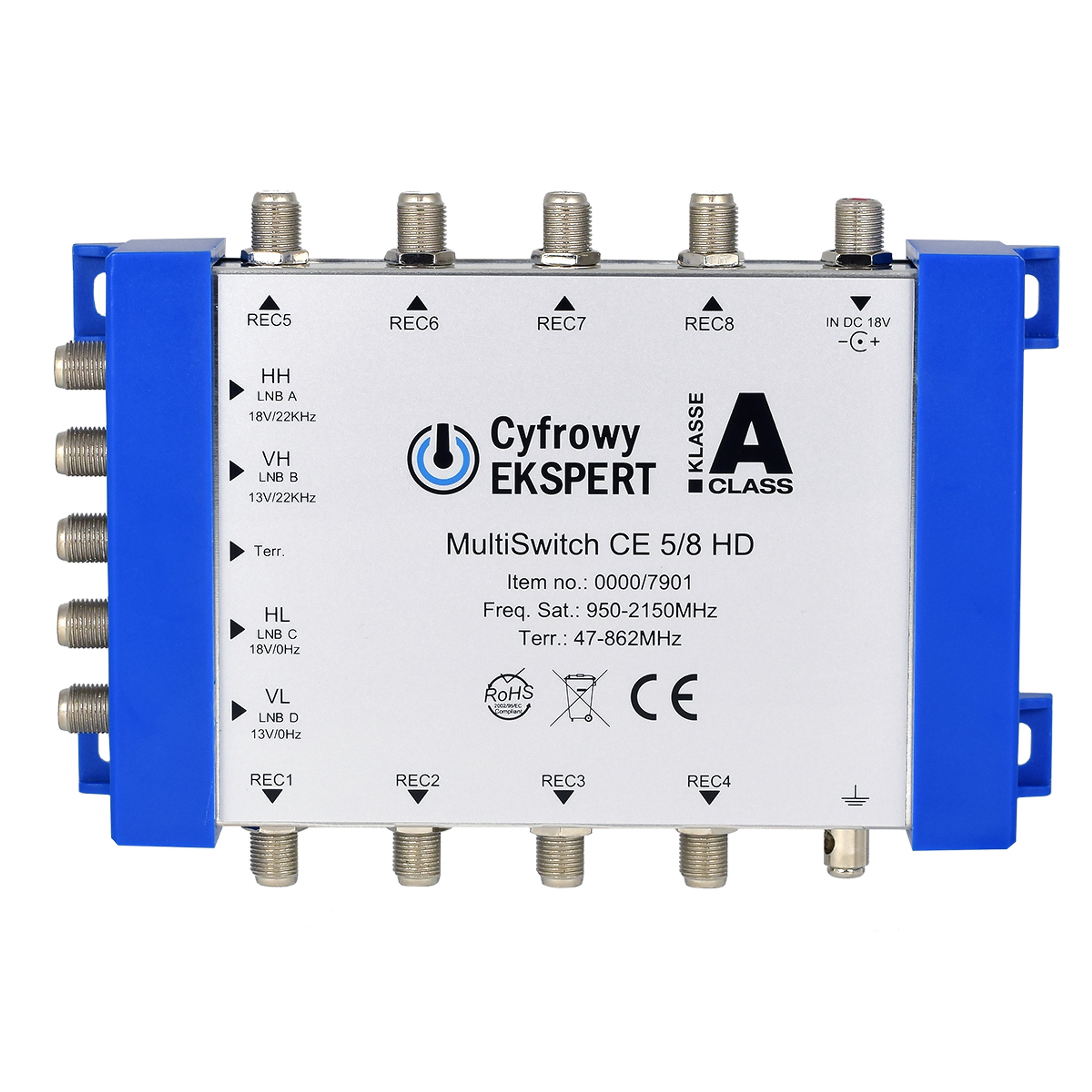 TechniSat Multischalter 5/8 Digital SAT Multiswitch HDTV HD UHD 4K +8 ...