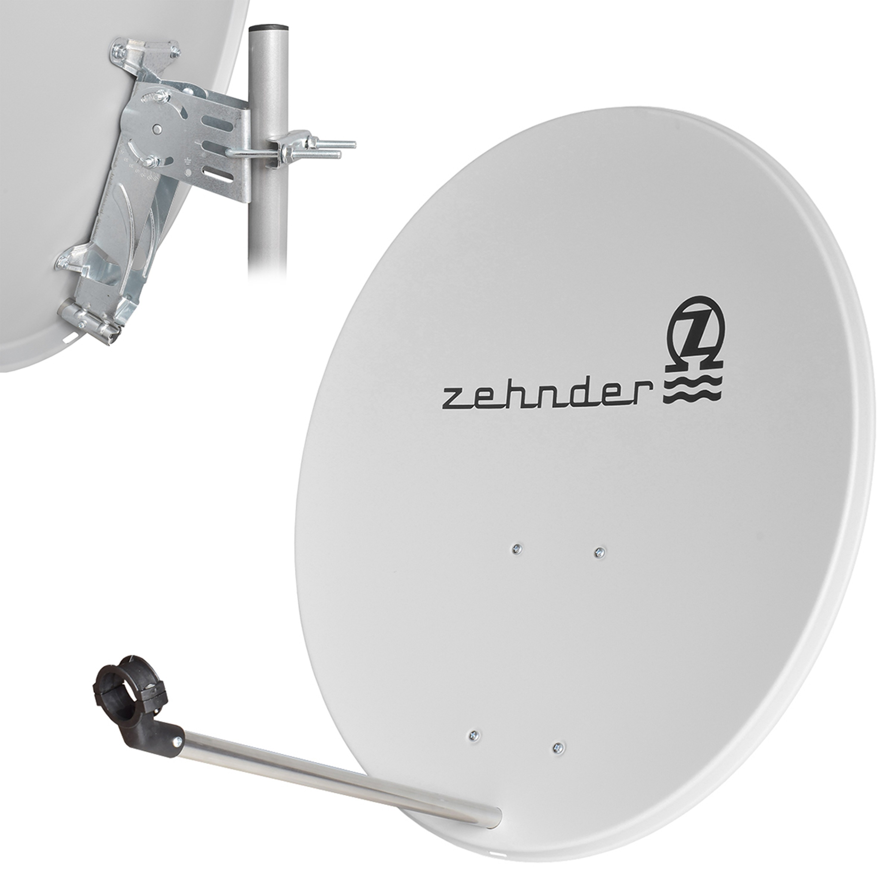 ZEHNDER 80cm ALU Aluminium Satelliten SAT Spiegel Schüssel Antenne HD ...