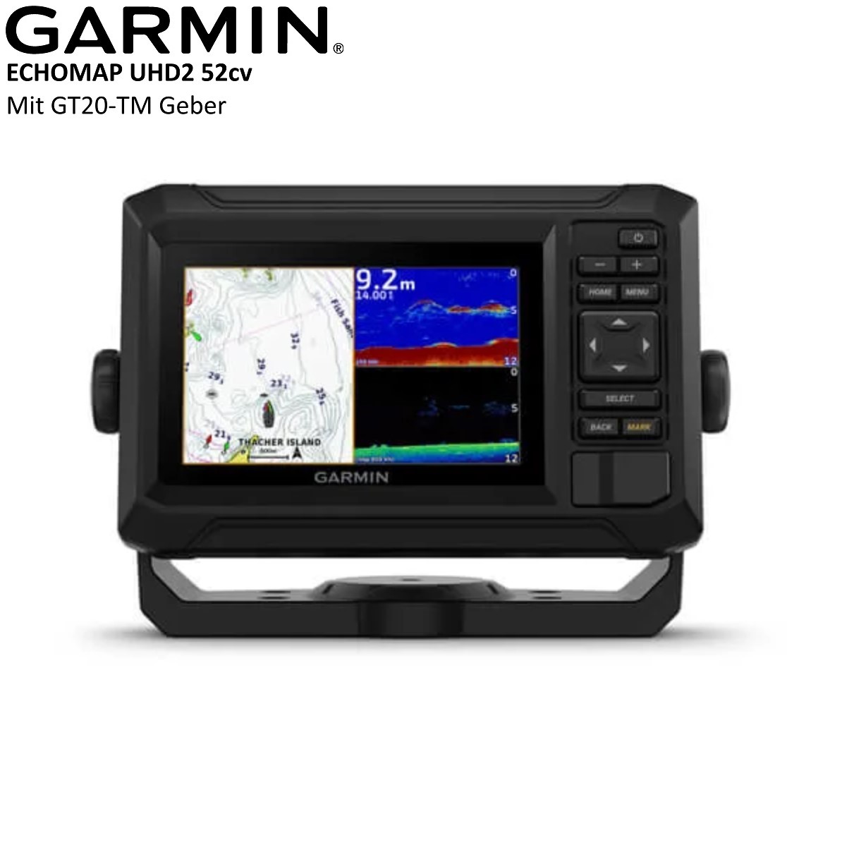 GARMIN ECHOMAP UHD2 52cv mit GT20-TM Geber | thinkbig.fish