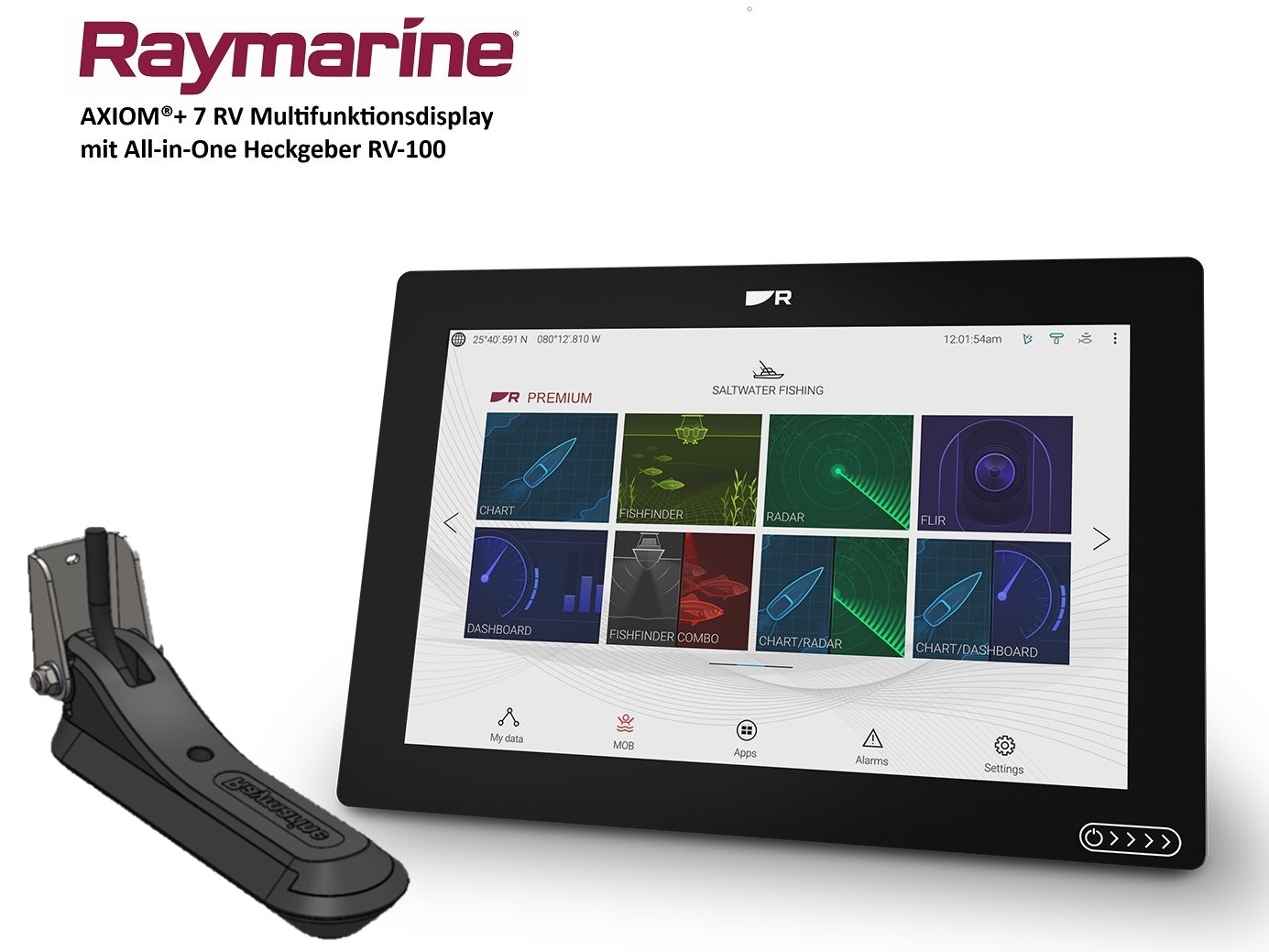 Raymarine AXIOM+ 7 RV Touch-Multifunktionsdisplay mit integriertem ...