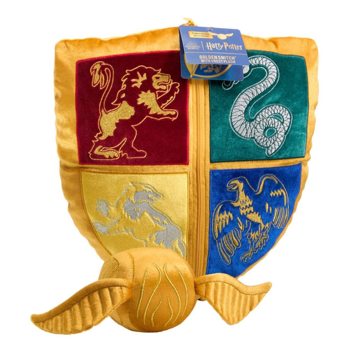 Harry Potter Kissen mit Plüschfigur Quidditch Wappen & Goldener Schnatz ...
