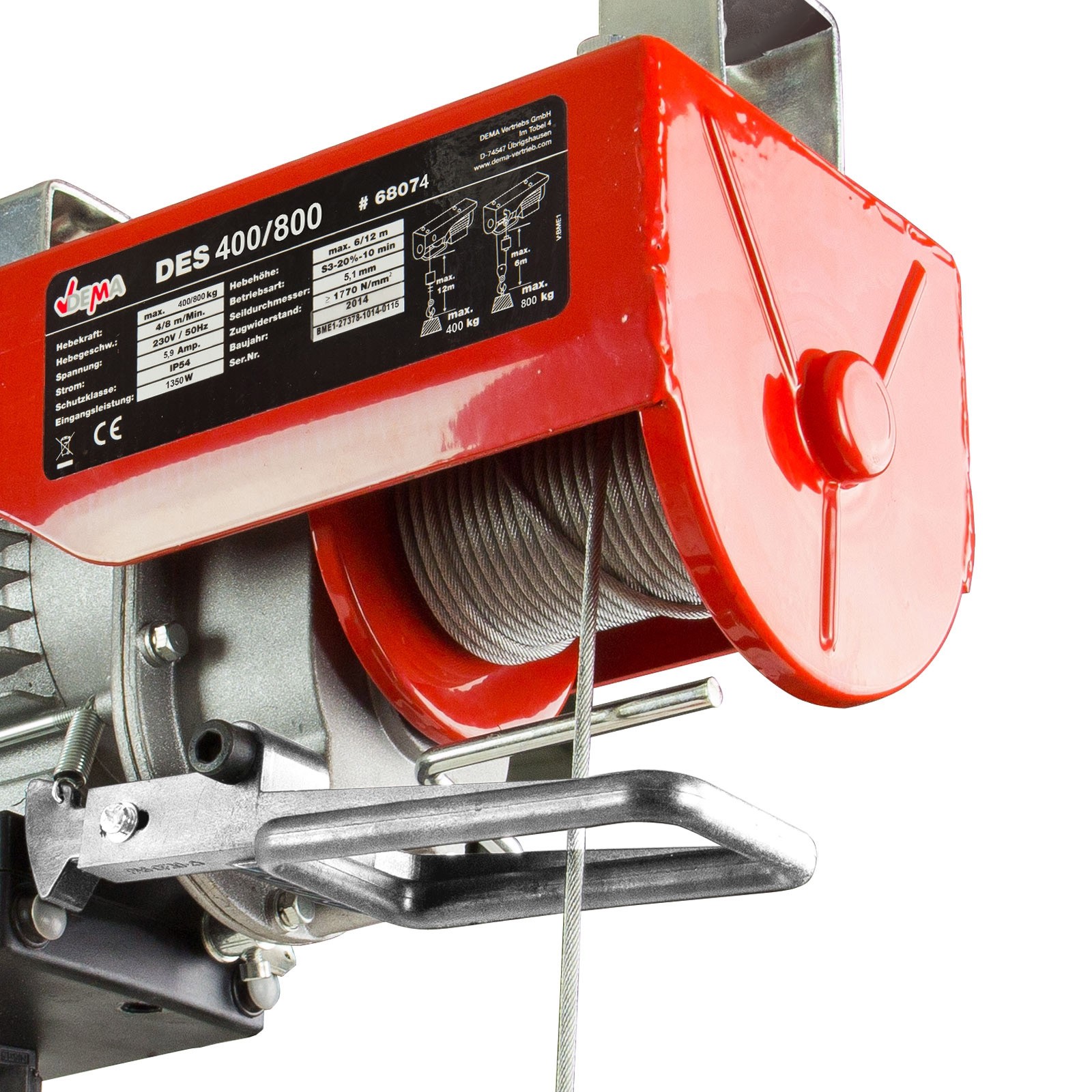 Elektrischer Seilzug / Seilwinde DES 400/800