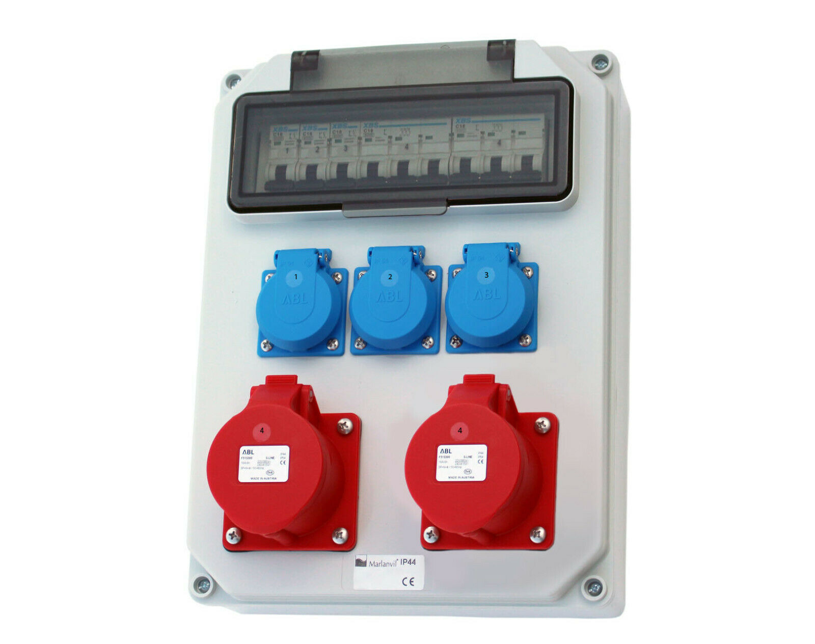 [Paket] Wandverteiler Baustromverteiler 2x16A CEE / 3x230V mit LS ...