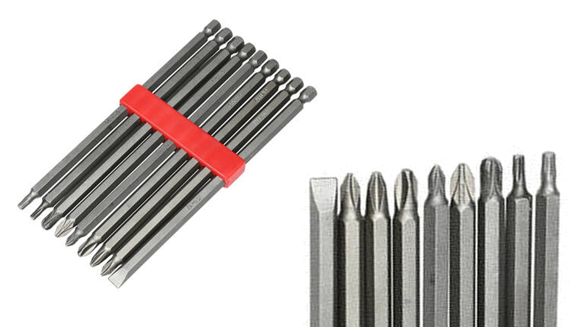 Bitsatz, Bit-Set 9-teilig Bit Sortiment 150mm lang, Torx, Schlitz ...