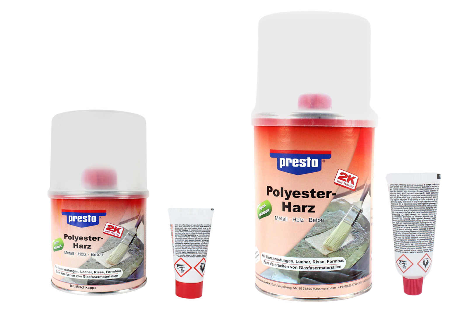 2k Polyesterharz, 2-Komponenten Polyester-Harz für Löcher ...