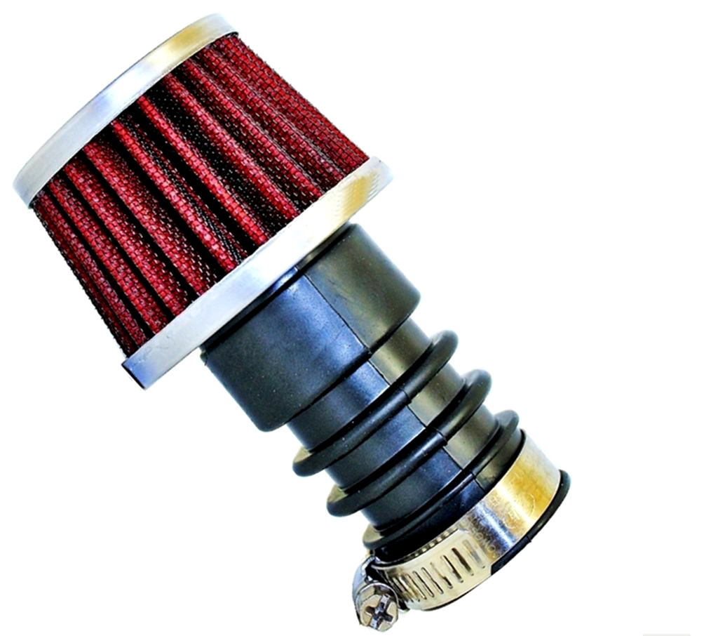 Luftfilter gerade Ø 15 mm - 19 mm Chrom Gesamtlänge 110 mm | Bisomo.de