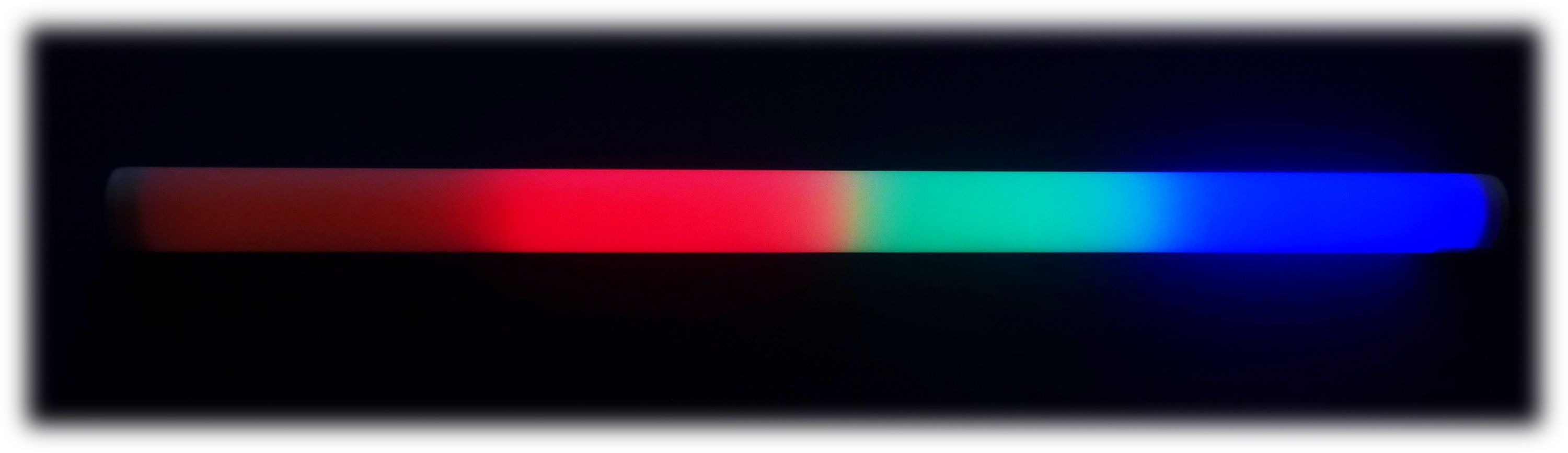 7072 LED Leuchtstab Bunt Länge 630mm 4x15cm LED Rot-Grün-Gelb-Blau mit ...