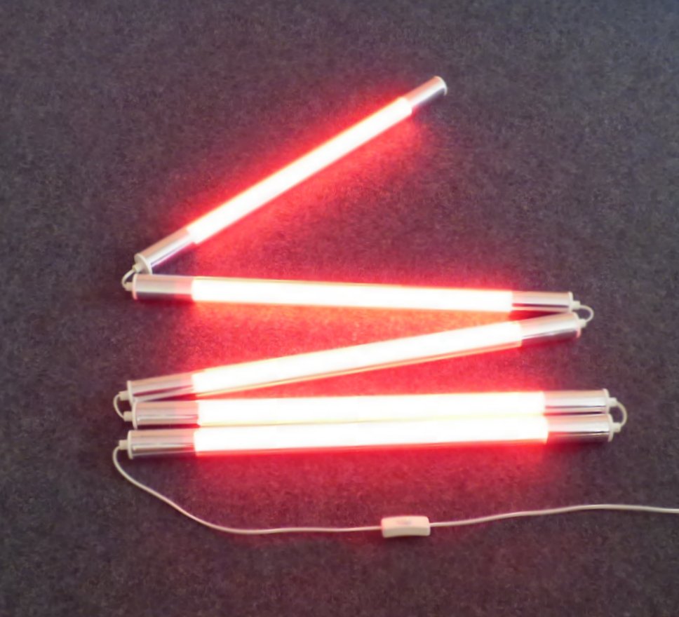 9310 LED Stab Leuchte 5LS 5 x 18 Watt Leuchtstäbe a 127 cm rot ...