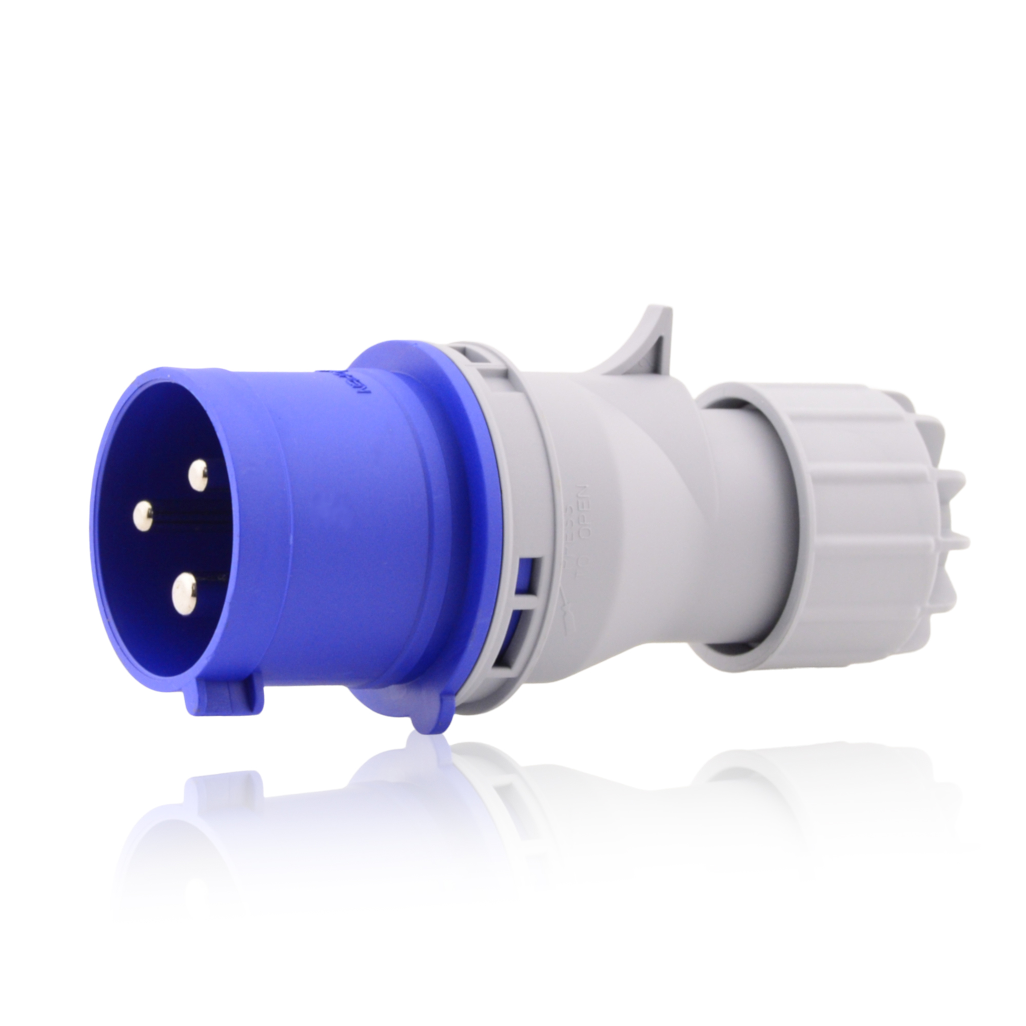 CEE Starkstrom Stecker Industriestecker IP44 Blau 32A 3-polig 230V, CE ...
