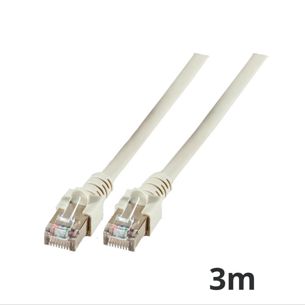RJ45 Patchkabel SF/UTP, Cat.5e, PVC CCA 3.0m, grau
