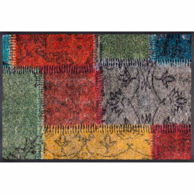 Fußmatte wash+dry Design Vintage Patches 50x75 cm Fußmatten waschbare ...