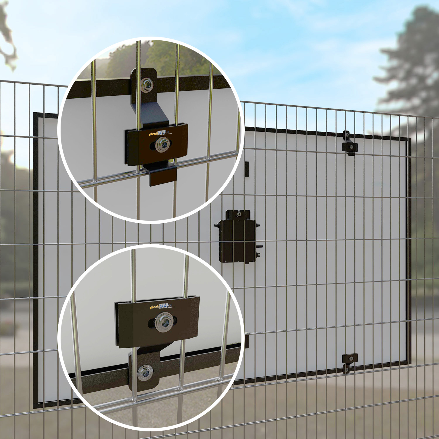 plenti SOLAR PV Modul Zaun Halterung für Doppelstabmatten ...