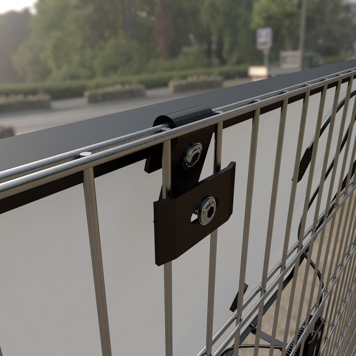 plenti SOLAR PV Modul Zaun Halterung variabel 10°-15° Doppelstab ...