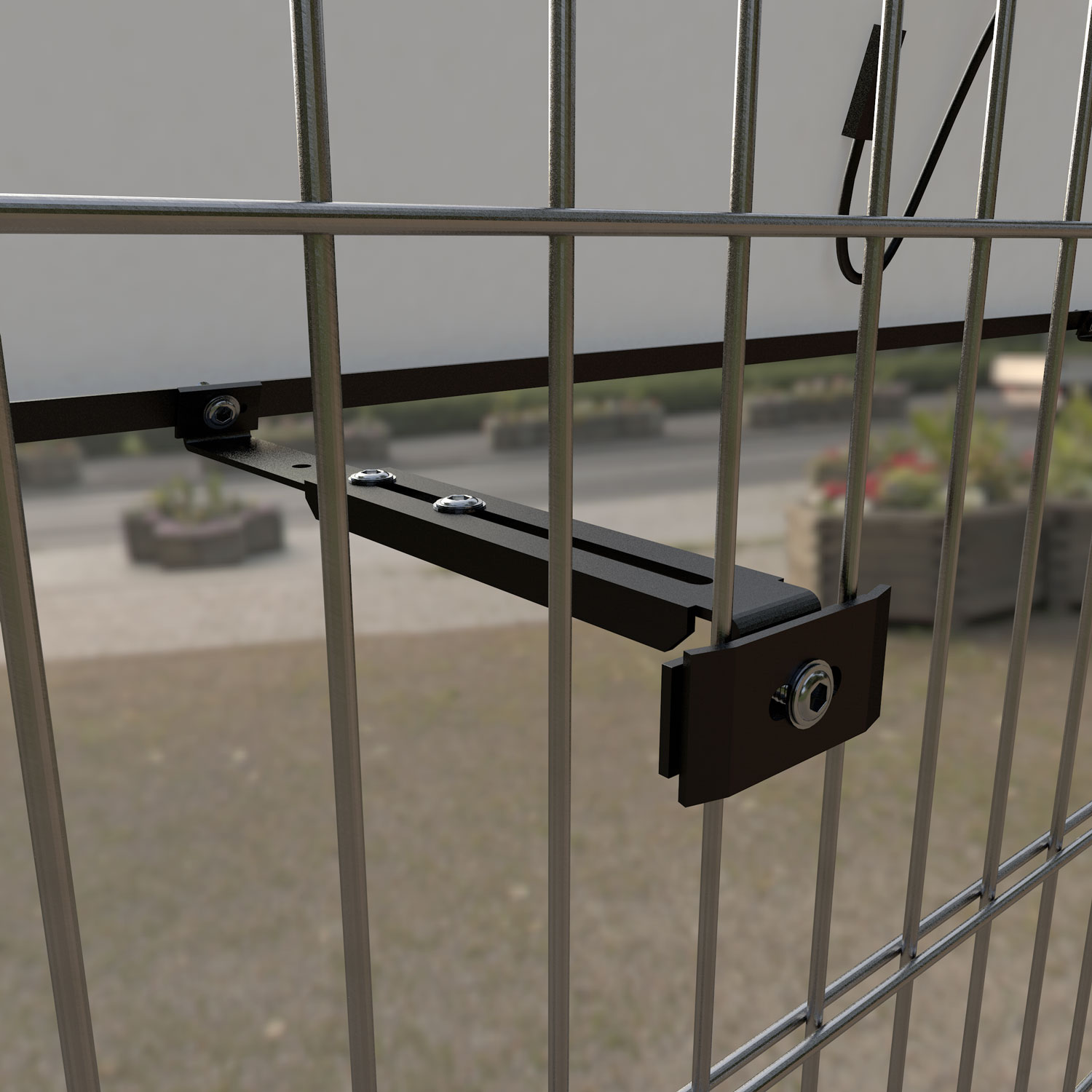 plenti SOLAR PV Modul Zaun Halterung variabel 10°-15° Doppelstab ...