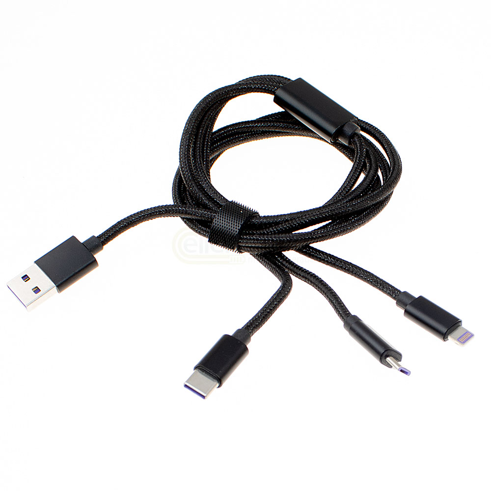 cellePhone Datenkabel 3in1 kompatibel mit iPhone - Micro-USB - USB-C ...
